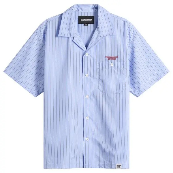 NEIGHBORHOOD Stripe Vacation Work Shirt - Blue