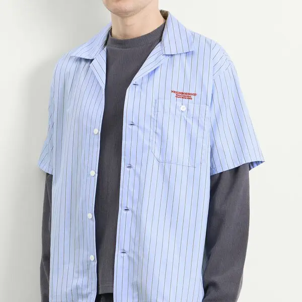 NEIGHBORHOOD Stripe Vacation Work Shirt