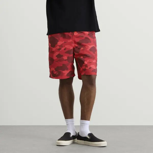 A BATHING APE Colour Camo One Point Beach Shorts