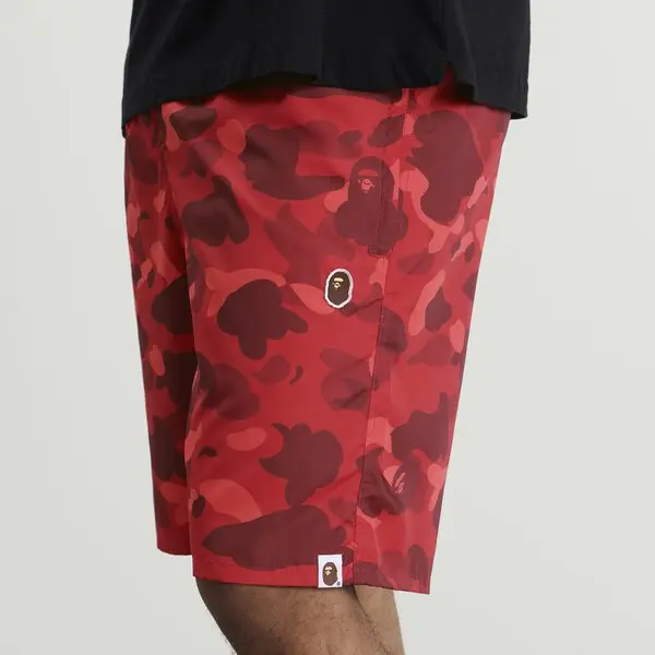 A BATHING APE Colour Camo One Point Beach Shorts