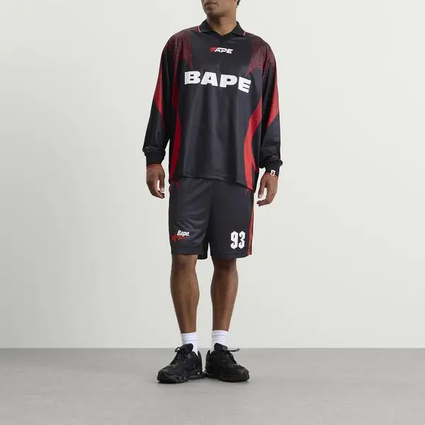 A BATHING APE Ape Flame Football Shorts