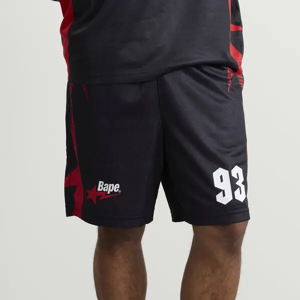 A BATHING APE Ape Flame Football Shorts