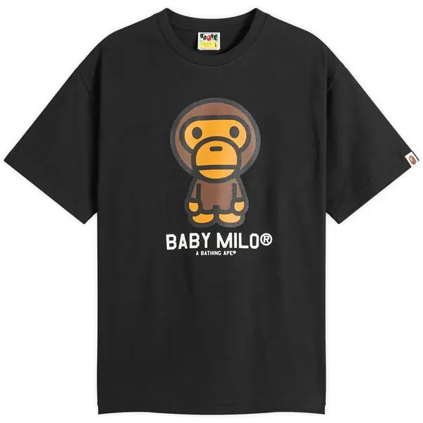 A BATHING APE Baby Milo T-shirt - Black