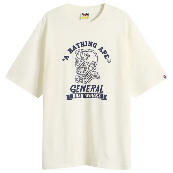 A BATHING APE General College T-shirt - Ivory