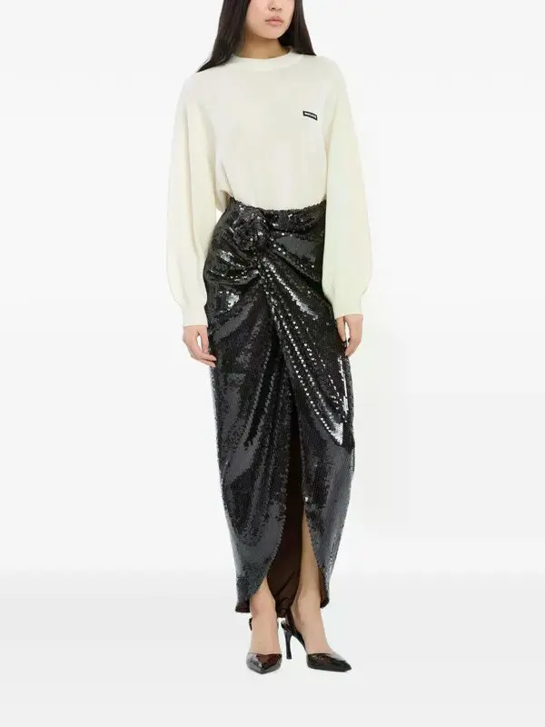 ROTATE BY BIRGER CHRISTENSEN Sequins Knot Skirt