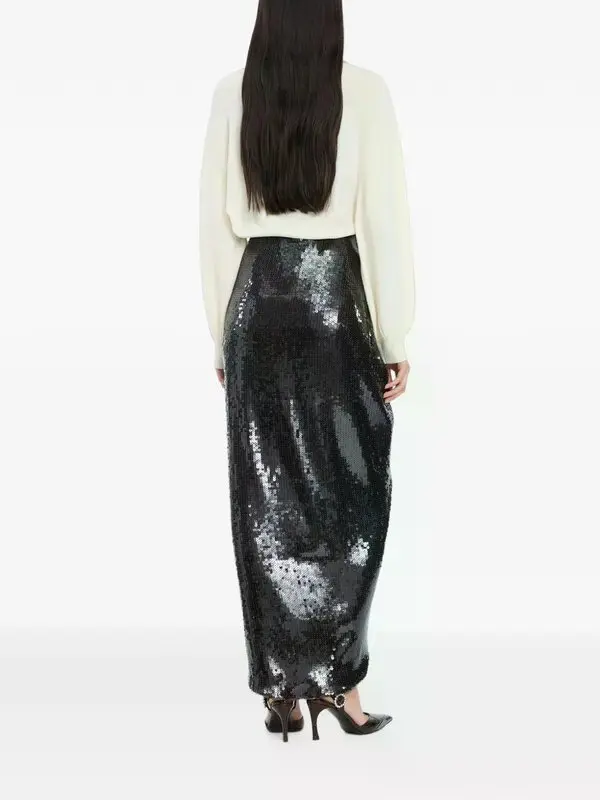 ROTATE BY BIRGER CHRISTENSEN Sequins Knot Skirt