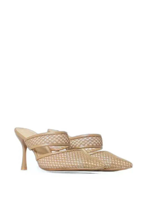 TWENTY FOURHAITCH Dianis Mesh-panelled High-heel Sandals - Neutrals
