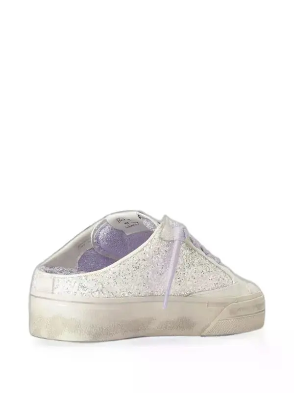 CRIME LONDON Soho Sabot Glitter Sneakers - Silver