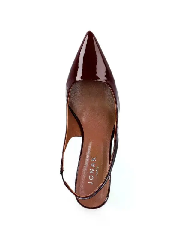 JONAK PARIS Diamantine Patent-finish Leather Slingback Pumps