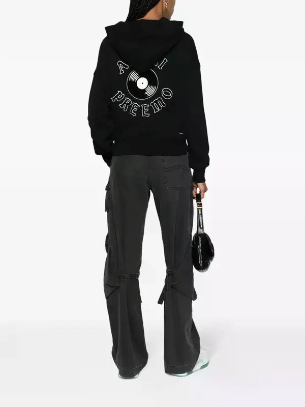 Amiri Premier Records Cocoon Cotton Hoodie - Black