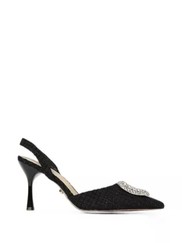 TWENTY FOURHAITCH Tortuga Crystal-buckle Pumps - Black