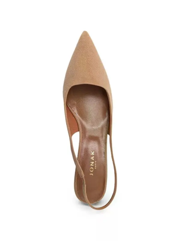 JONAK PARIS Diamantine Pointed-toe Slingback Pumps