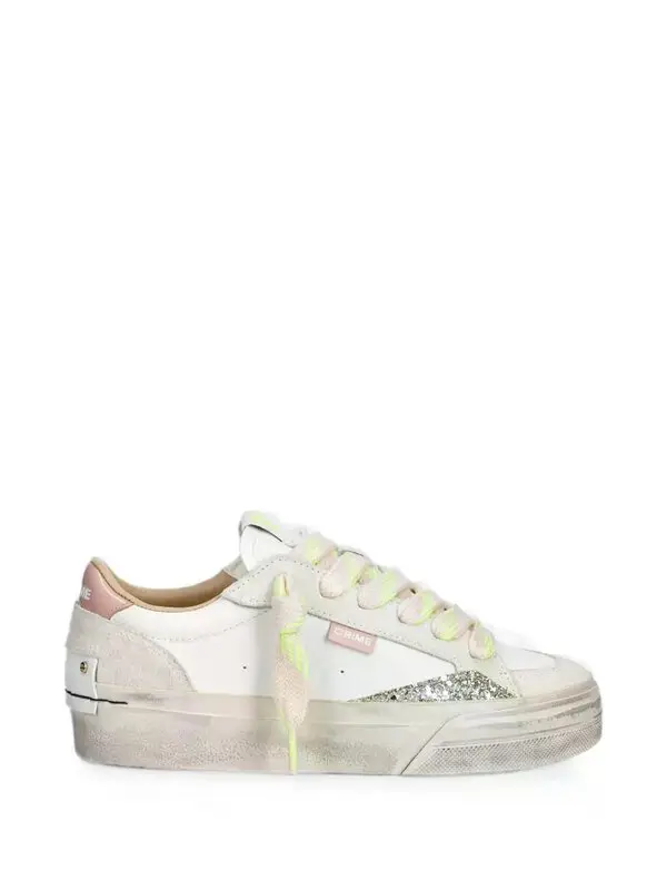 CRIME LONDON Glitter Detail Panelled Sneakers