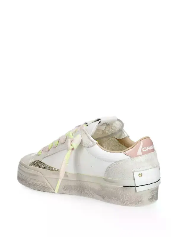CRIME LONDON Glitter Detail Panelled Sneakers