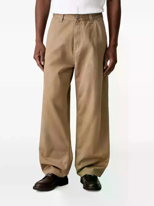 Carhartt Work In Progress Straight-leg Logo-patch Trousers - Neutrals