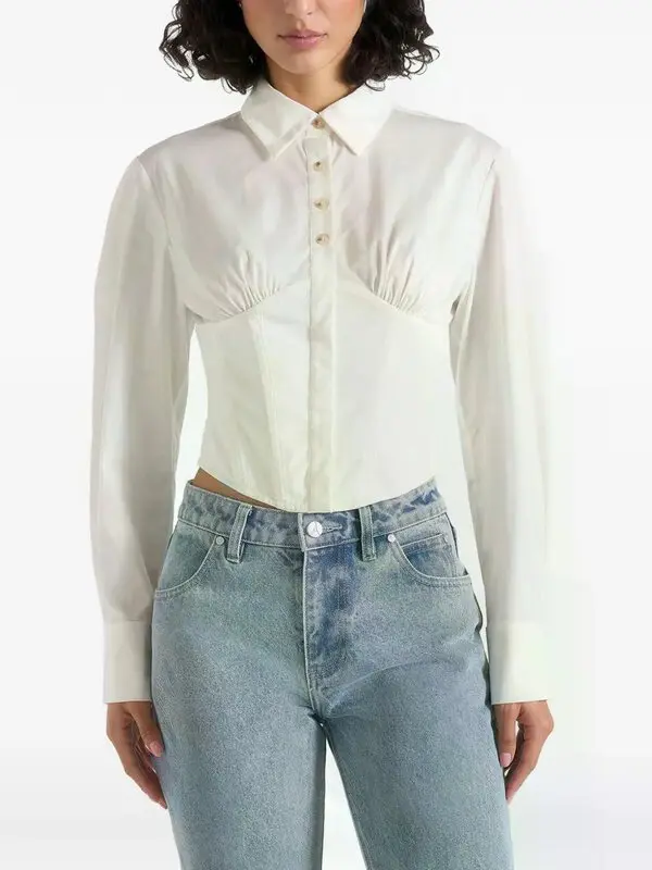 Manière De Voir Maniere De Voir Margot Cotton Corset Shirt - White