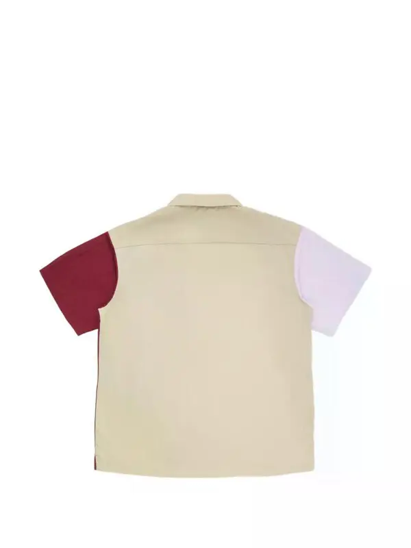 SON OF THE CHEESE Colour-block Camp-collar Shirt - Neutrals