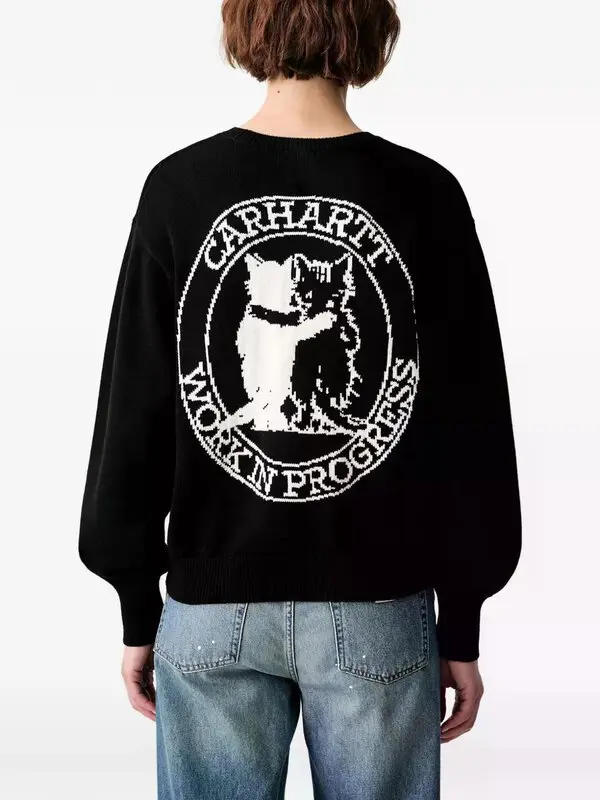 Carhartt Work In Progress Graphic-intarsia Sweater - Black