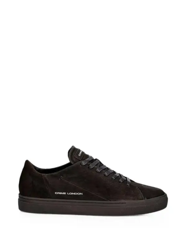 CRIME LONDON Suede Logo-print Sneakers - Brown