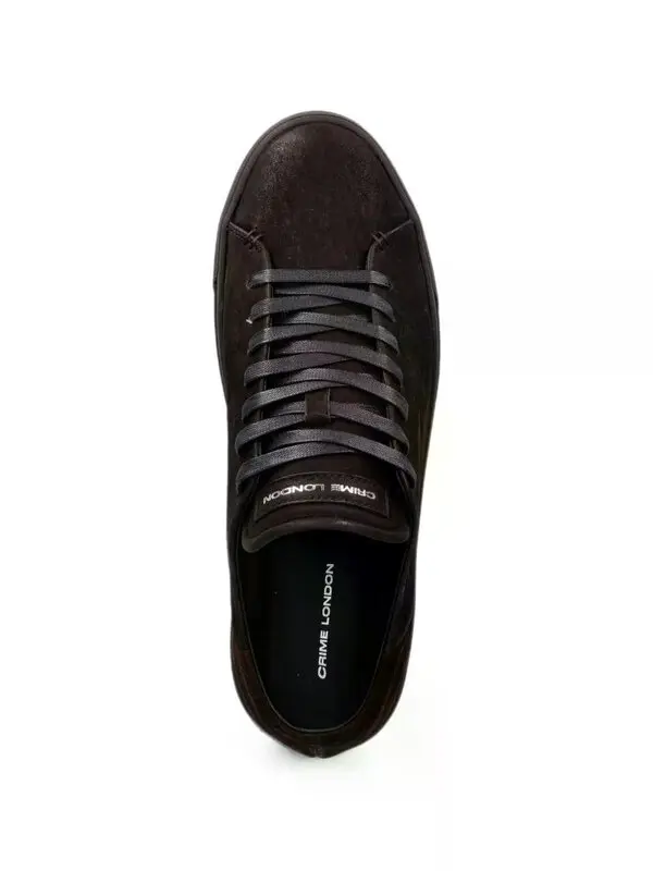 CRIME LONDON Suede Logo-print Sneakers