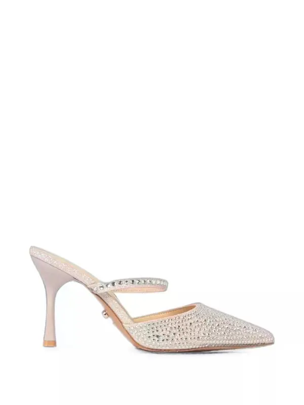 TWENTY FOURHAITCH Mango Mules - Silver