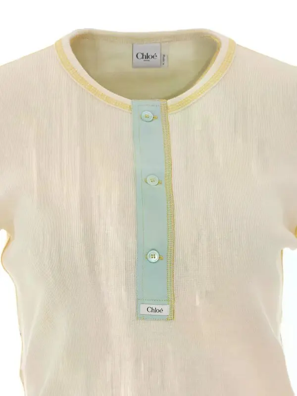 Chloé Henley-neck Cotton Sweater