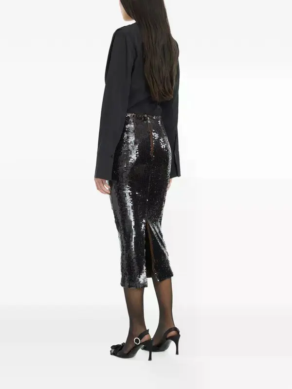 ROTATE BY BIRGER CHRISTENSEN Sequined Pencil Skirt - Brown