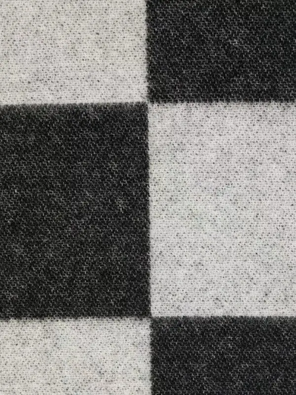 Amiri Checkerboard-pattern Knit Scarf
