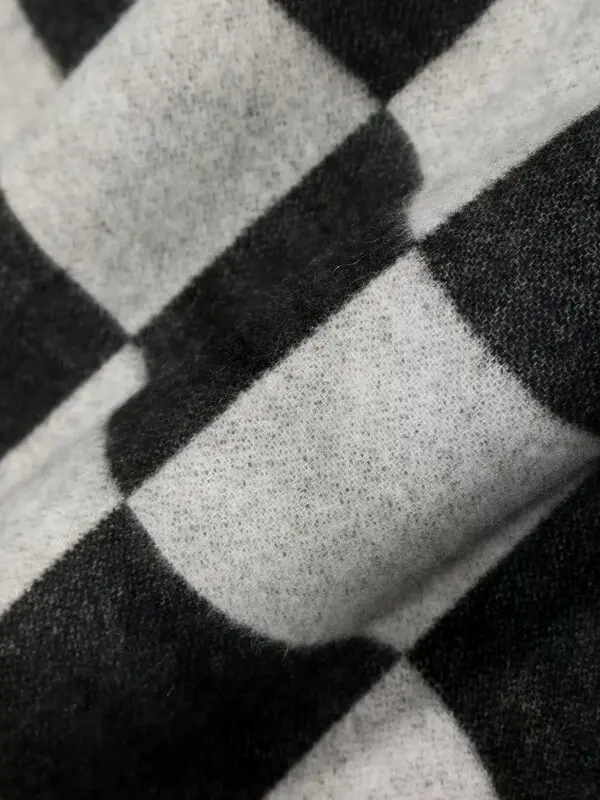 Amiri Checkerboard-pattern Knit Scarf