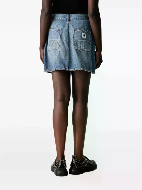 Carhartt Work In Progress Paint-splatter Denim Skirt