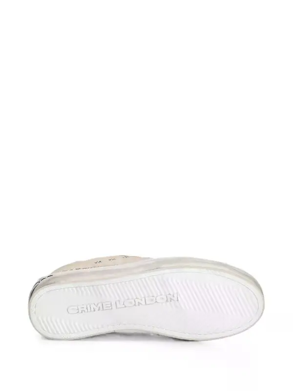 CRIME LONDON Distressed Glitter-trim Sneakers
