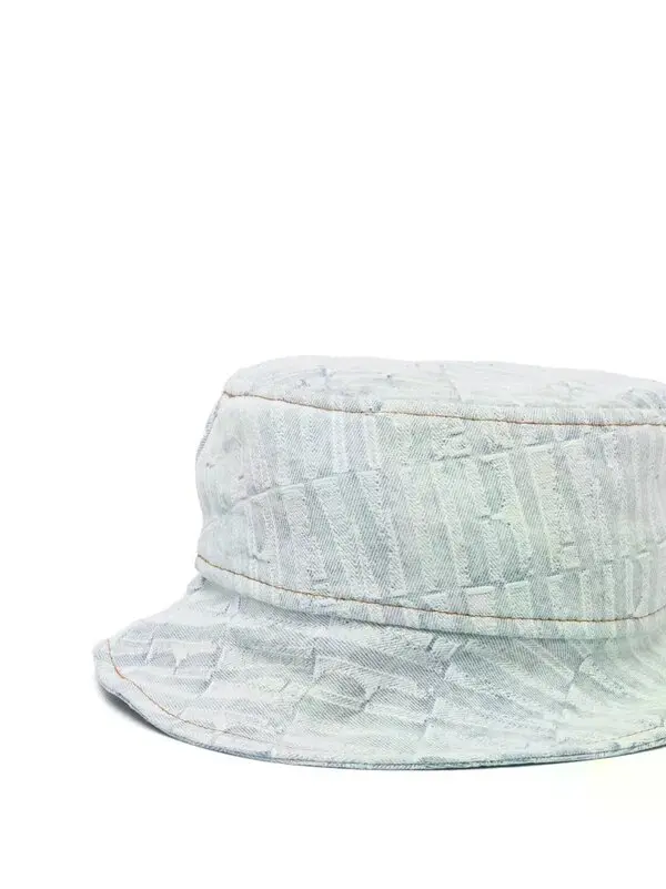 Amiri Repeat Denim Jacquard Bucket Hat - Blue