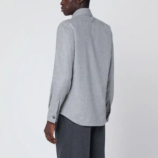 XACUS Gray Overshirt Jacket In Wool Blend