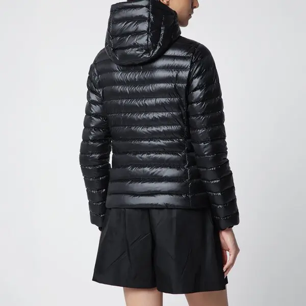 Moncler Igelhood Down Jacket In Longue Saison - Black