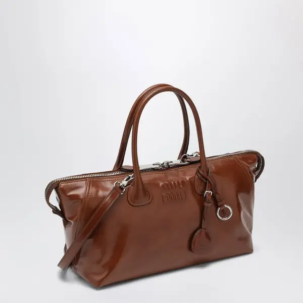 Miu Miu Glossy Leather Top Handle Bag