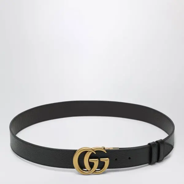 Gucci Reversible /brown Leather Belt With Double G Buckle