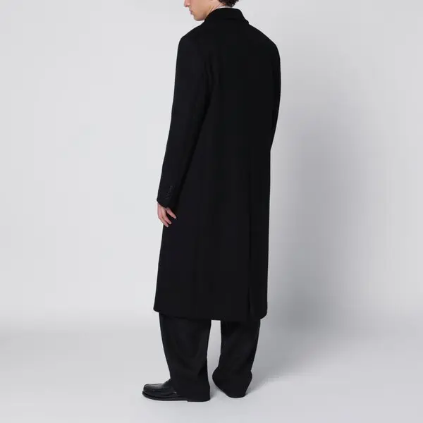 Balenciaga Long Double-face Tailored Coat In Cotton
