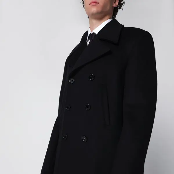 Balenciaga Long Double-face Tailored Coat In Cotton