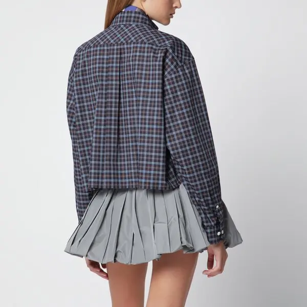 Miu Miu Cocoa Tartan Shirt