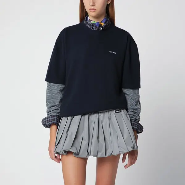 Miu Miu Wool And Cashmere Sweater - Blue