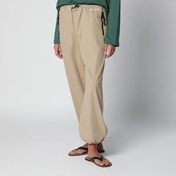 Miu Miu Garment-dyed Gabardine Trousers