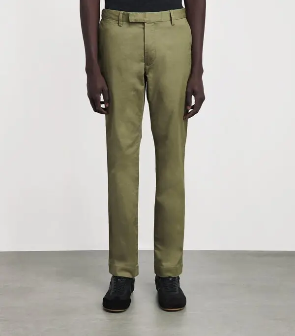 Polo Ralph Lauren Stretch-cotton Slim Greenwich Chinos - Green