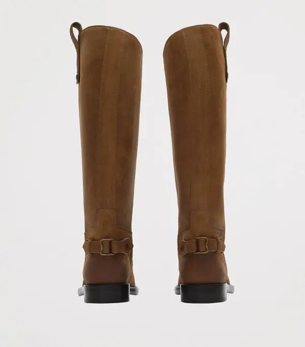 Burberry Suede Cavalier Knee-high Boots