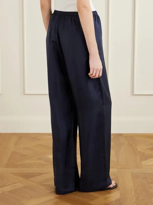 RÓHE Silk-satin Wide-leg Pants