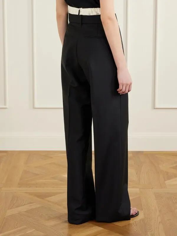 RÓHE Wool And Mohair-blend Wide-leg Pants