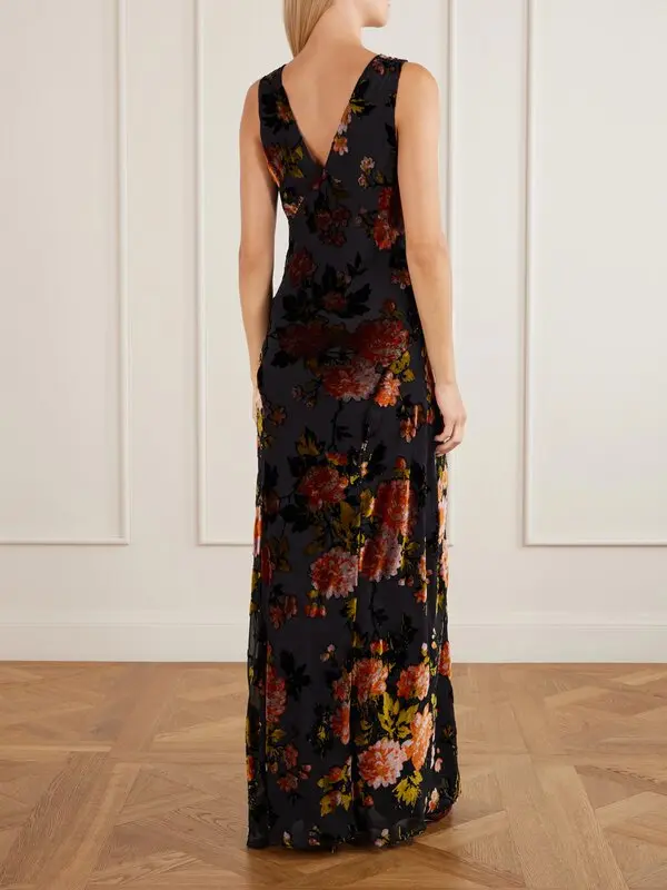 Anna Sui Velvet Devoré Maxi Dress
