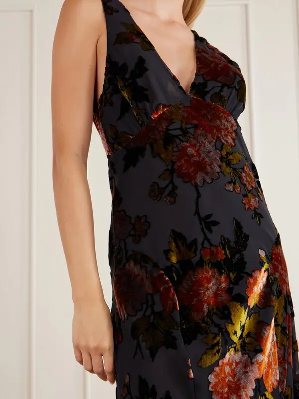 Anna Sui Velvet Devoré Maxi Dress