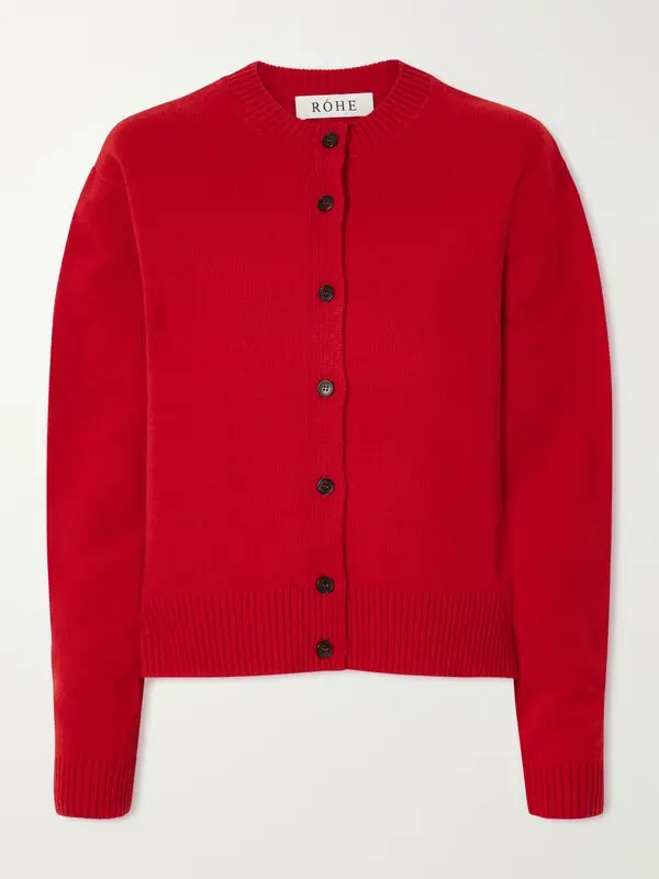 RÓHE Merino Wool-blend Cardigan - Red