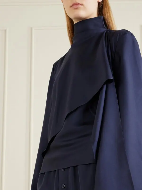 RÓHE Scarf-detailed Silk-satin Blouse