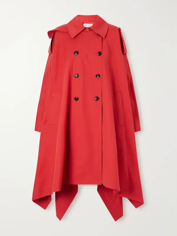 RÓHE Cotton-gabardine Coat - Red